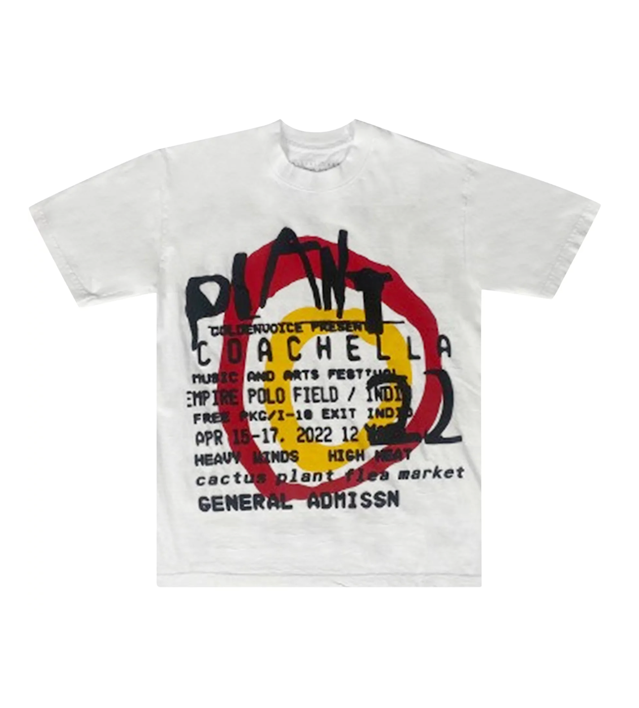 Coachella x CPFM Tee White Swirl Red/Yellow – Restock AR