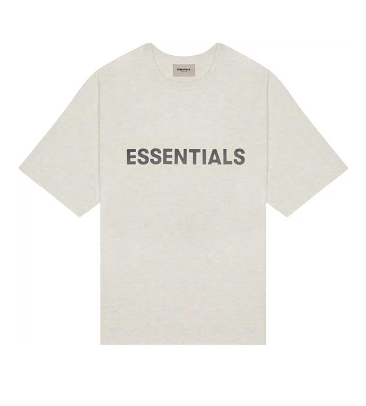 Essentials Oatmeal Tee Front Logo – Restock AR