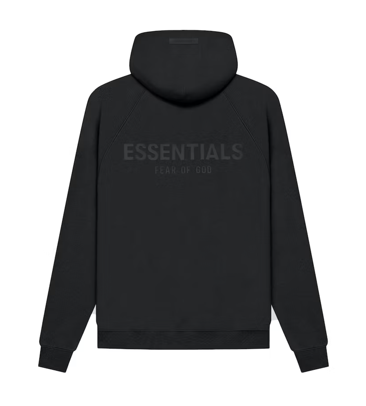 Essentials Black Hoodie Back Logo – Restock AR
