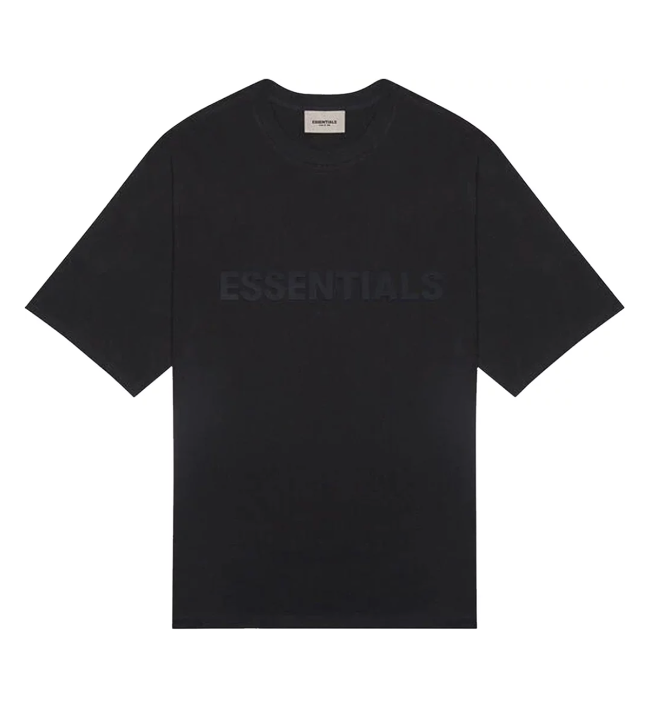 Essentials Black Tee Front Logo – Restock AR