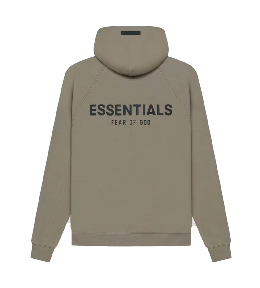 Essentials Taupe Hoodie Back Logo – Restock AR
