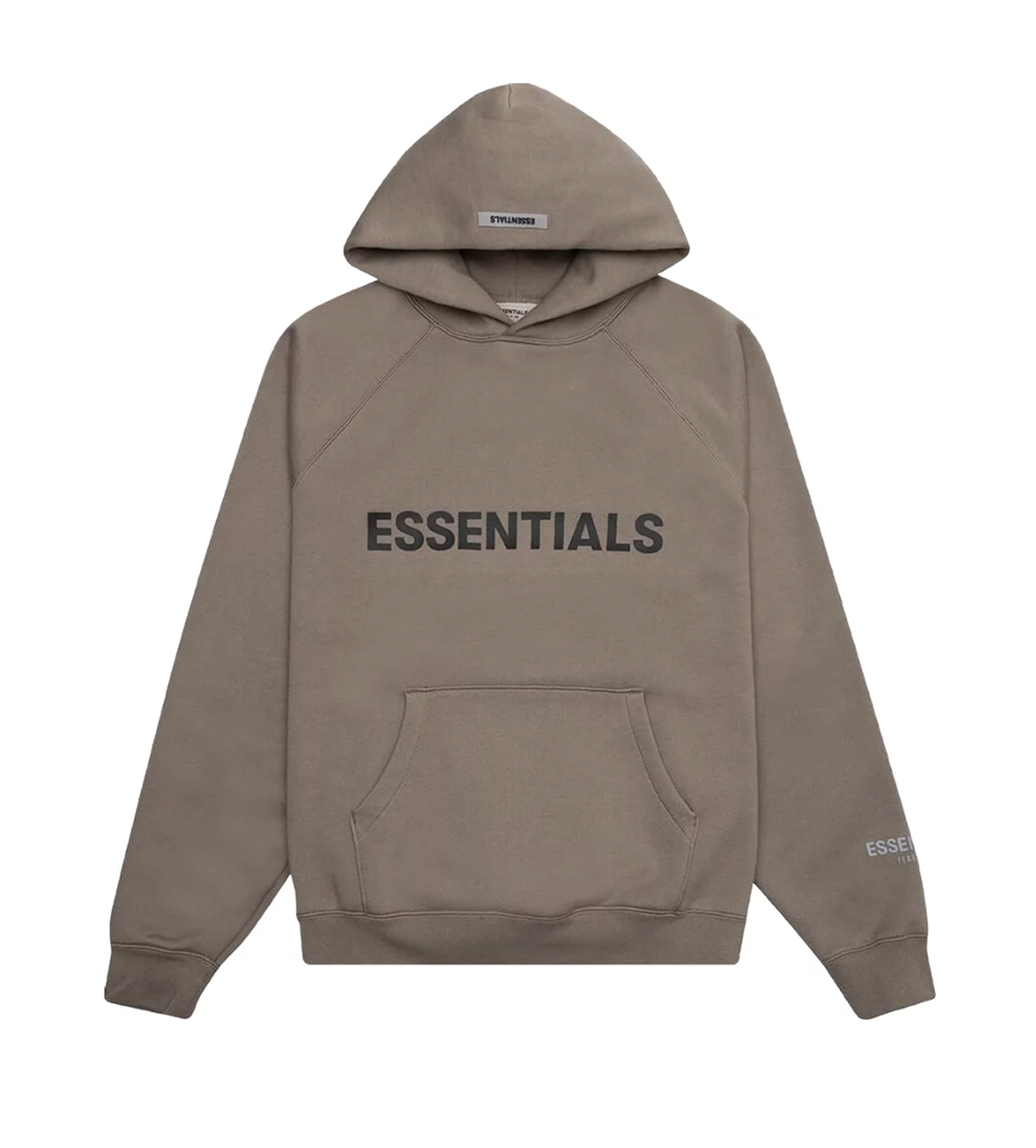 Essentials Taupe Hoodie Front Logo – Restock AR