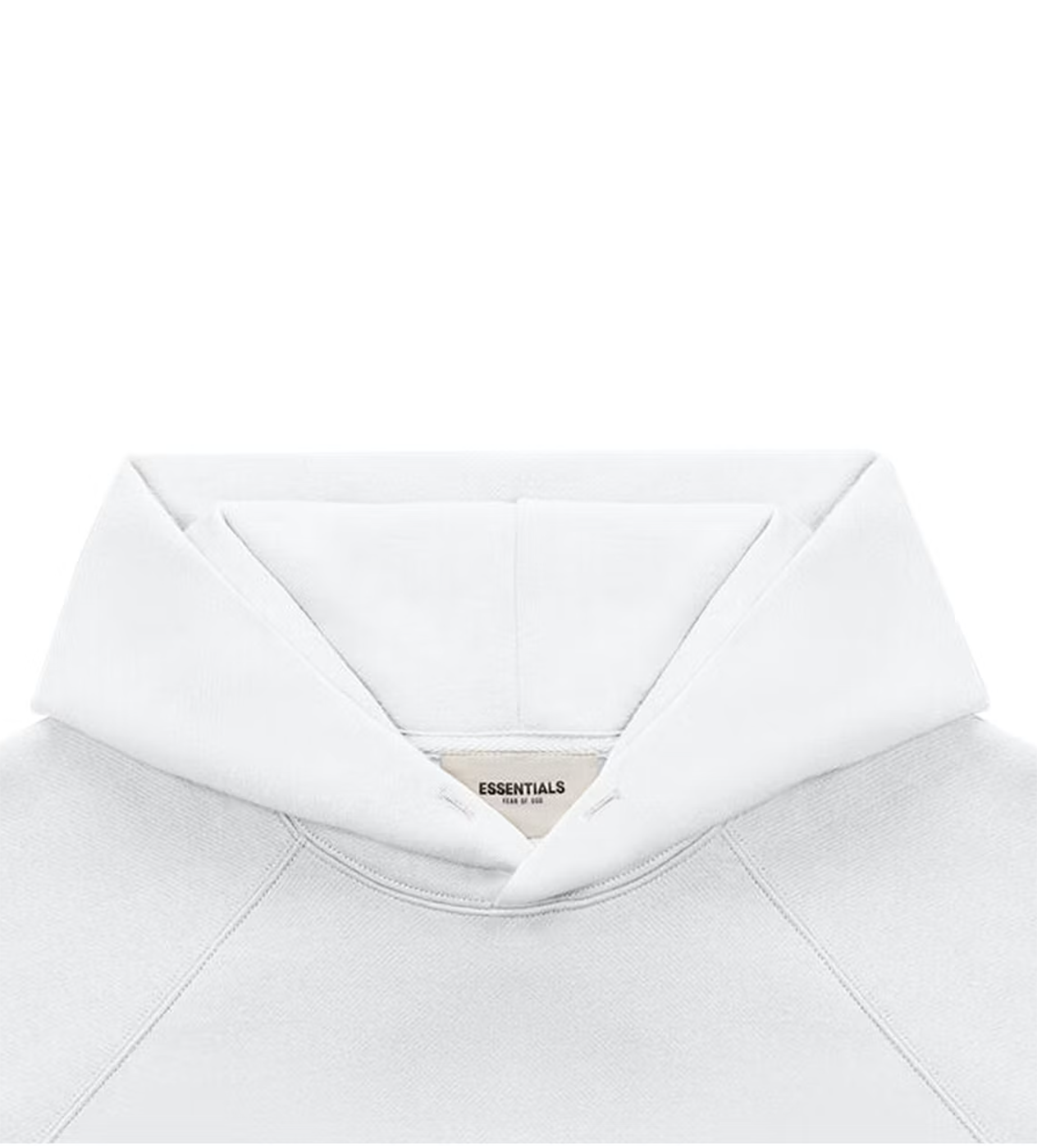 Essentials White Hoodie Front Logo – Restock AR