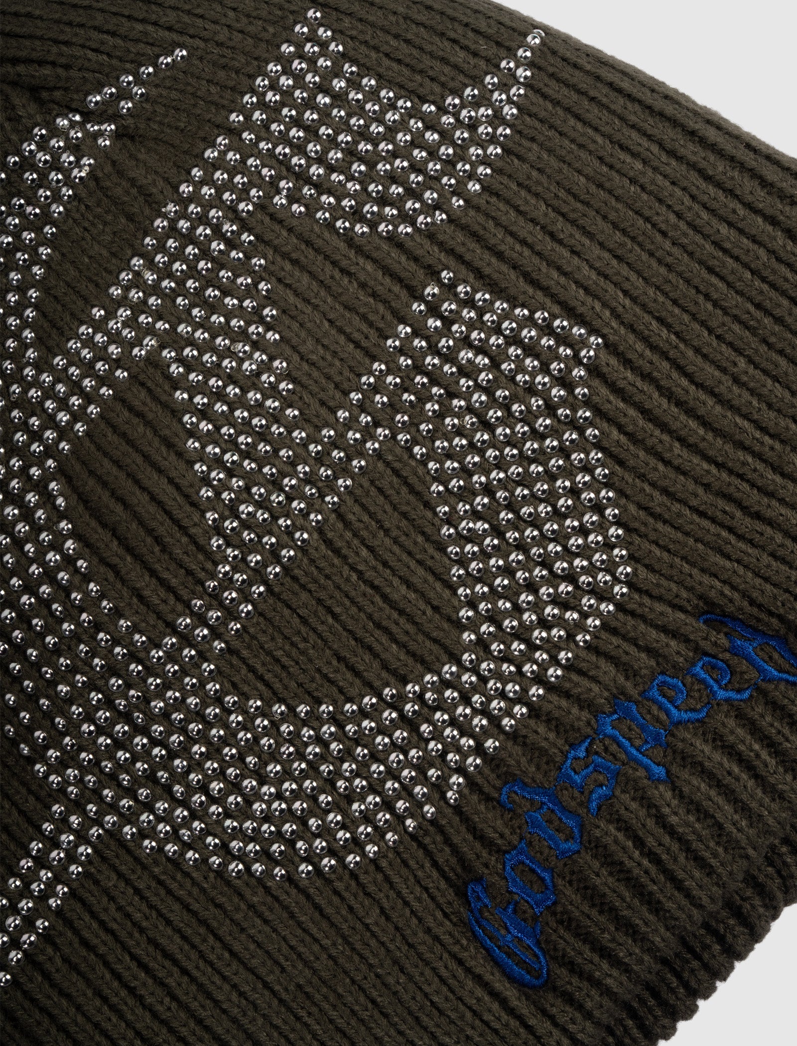 Godspeed Studded Beanie Olive/Blue – Restock AR