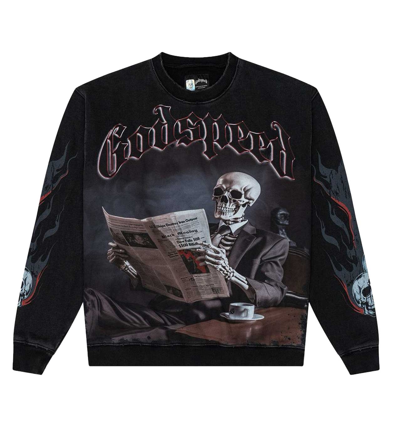 Godspeed Black Monday Sweatshirt Black Wash – Restock AR