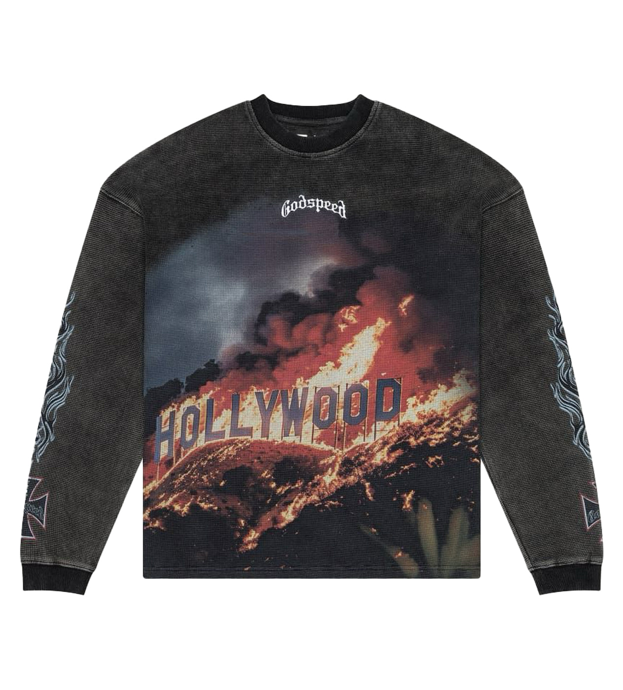 Godspeed Hollywood Inferno Thermal L/S Washed Black – Restock AR