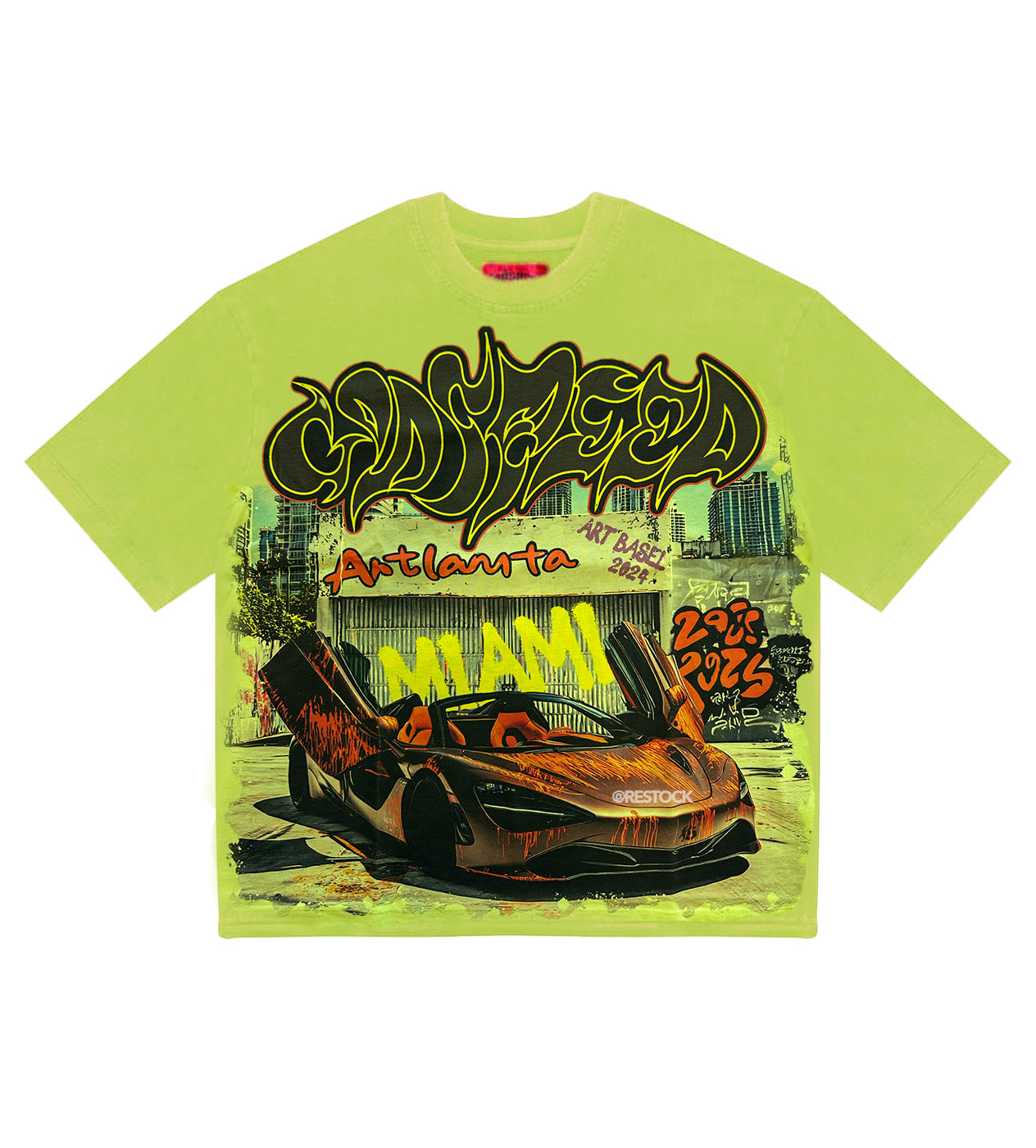 Godspeed Miami Artlanta Tee Green *Miami Exclusive* – Restock AR