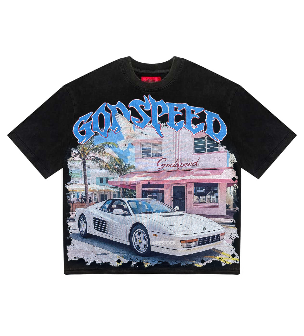 Godspeed Miami Rarri Tee Black *Miami Exclusive* – Restock AR