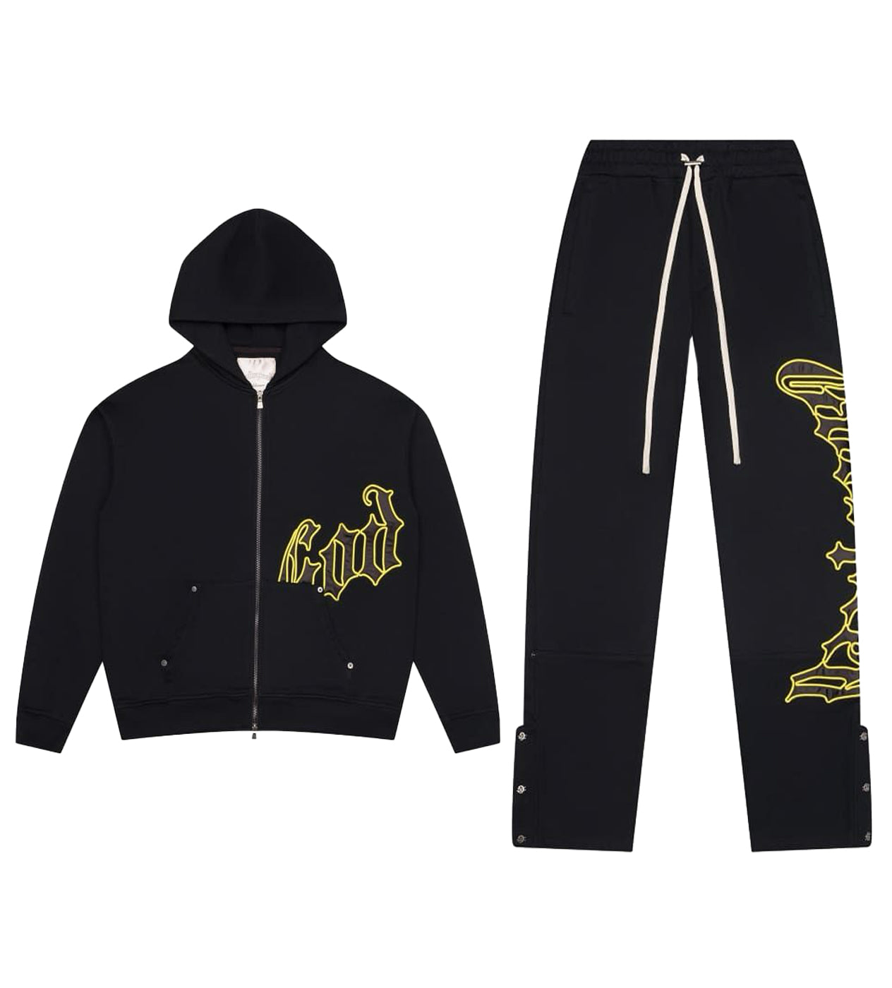 Godspeed OG Logo Sweatsuit V2 Black/Yellow – Restock AR