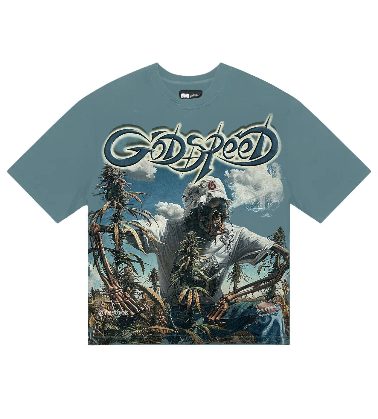 Godspeed Outdoor Blue Sky Tee Green – Restock AR