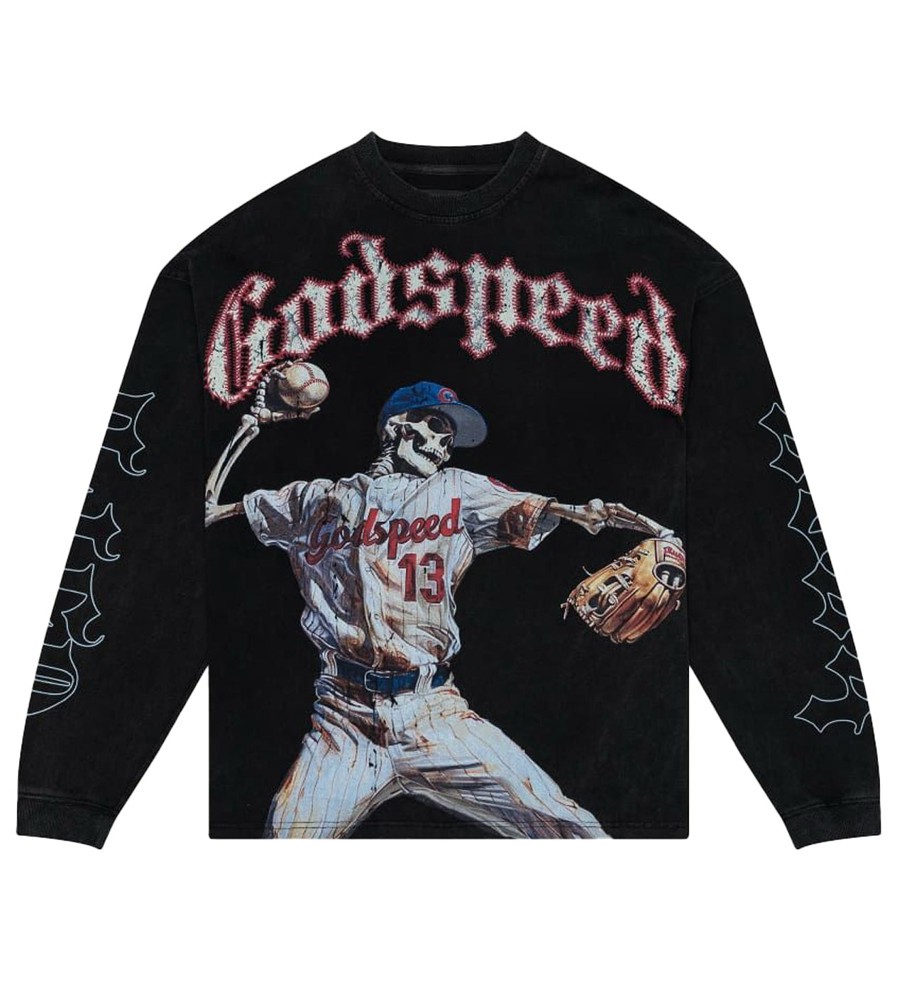 Godspeed Strike Out L/S Tee Washed Black – Restock AR