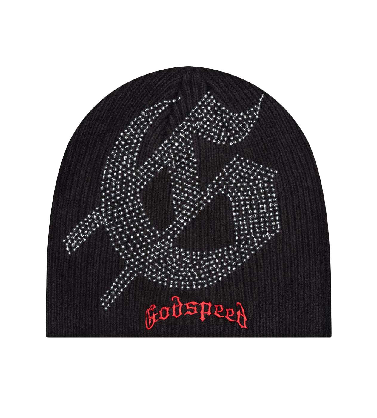 Godspeed Studded Beanie Black/Red – Restock AR