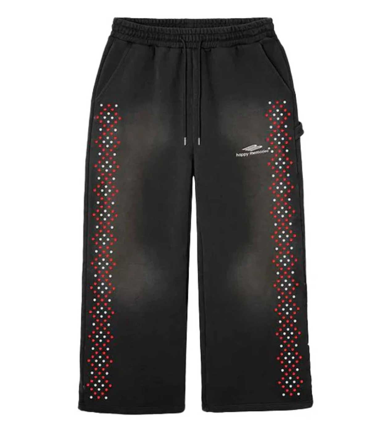 HMDD Crystal Sweatpants Black/Red – Restock AR