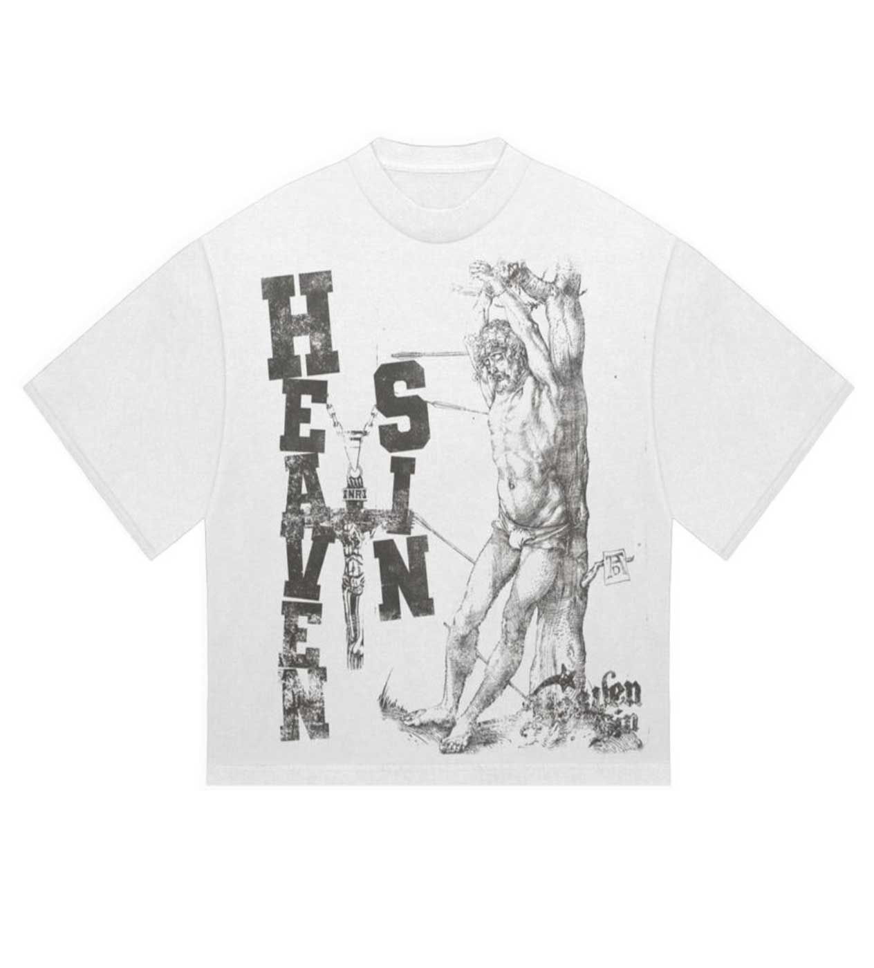 Heaven Sin Rosaries Crop Tee White – Restock AR