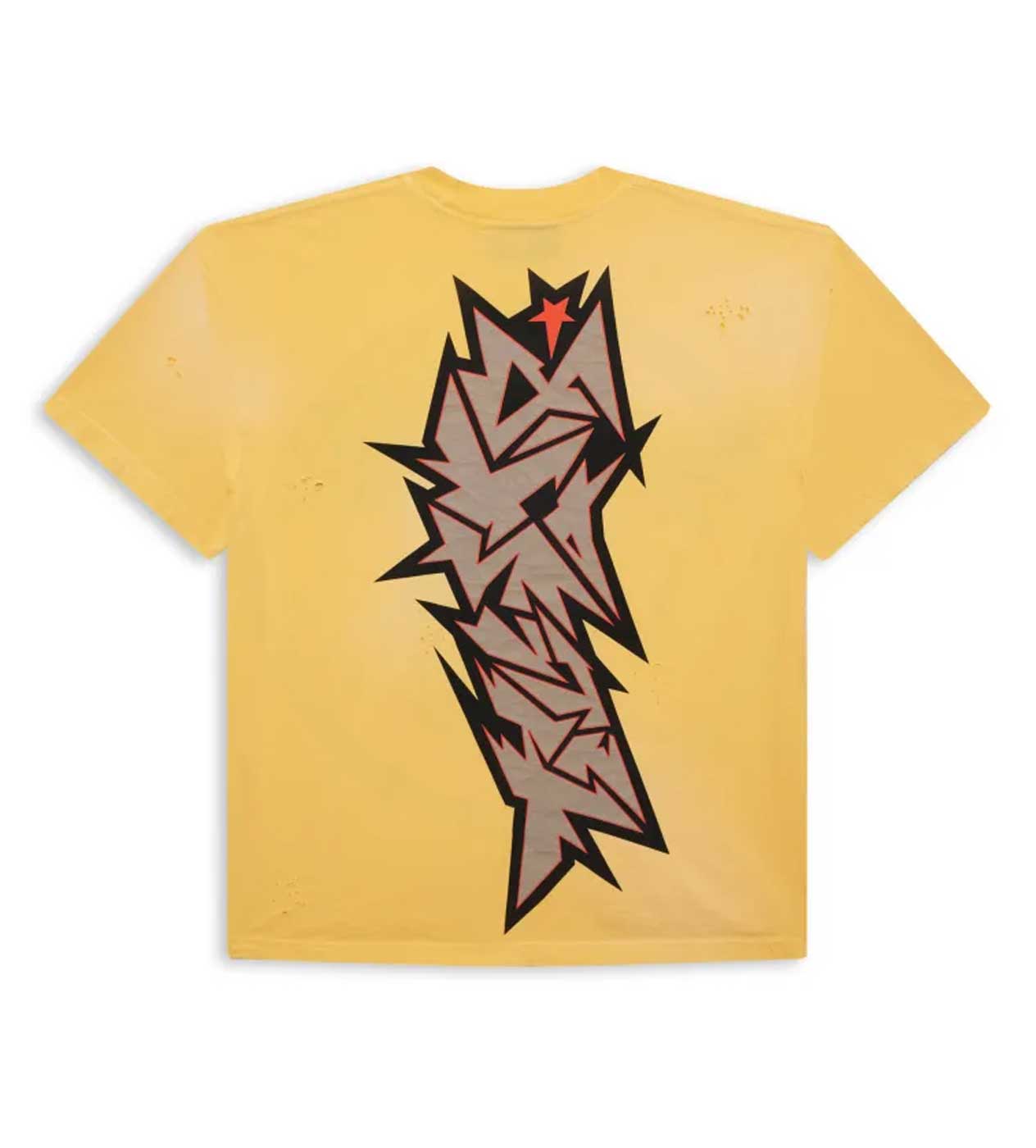 Hellstar Cracked Logo Distress Tee Yellow – Restock AR
