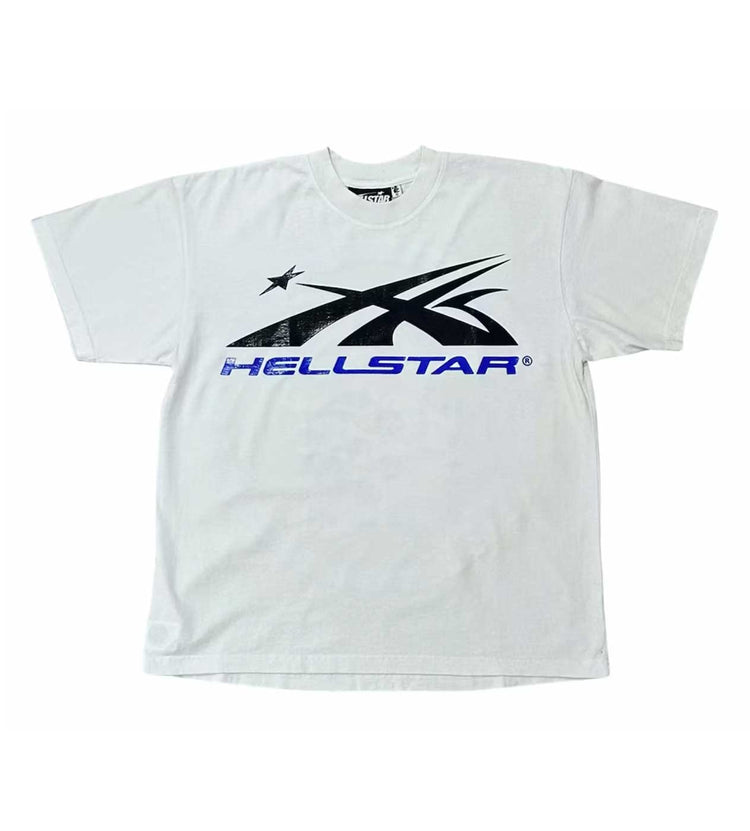 Hellstar Sport Logo Gel Tee White/Blue – Restock AR