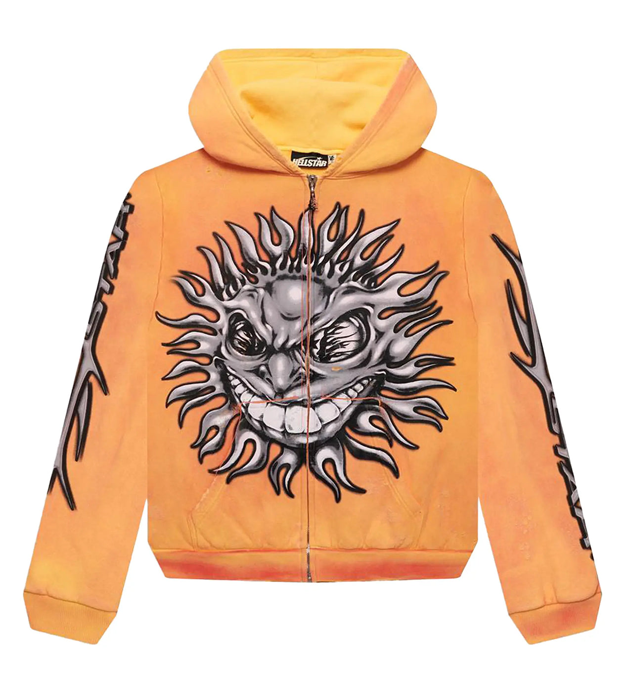 Hellstar Sun Zip Up Hoodie Yellow – Restock AR