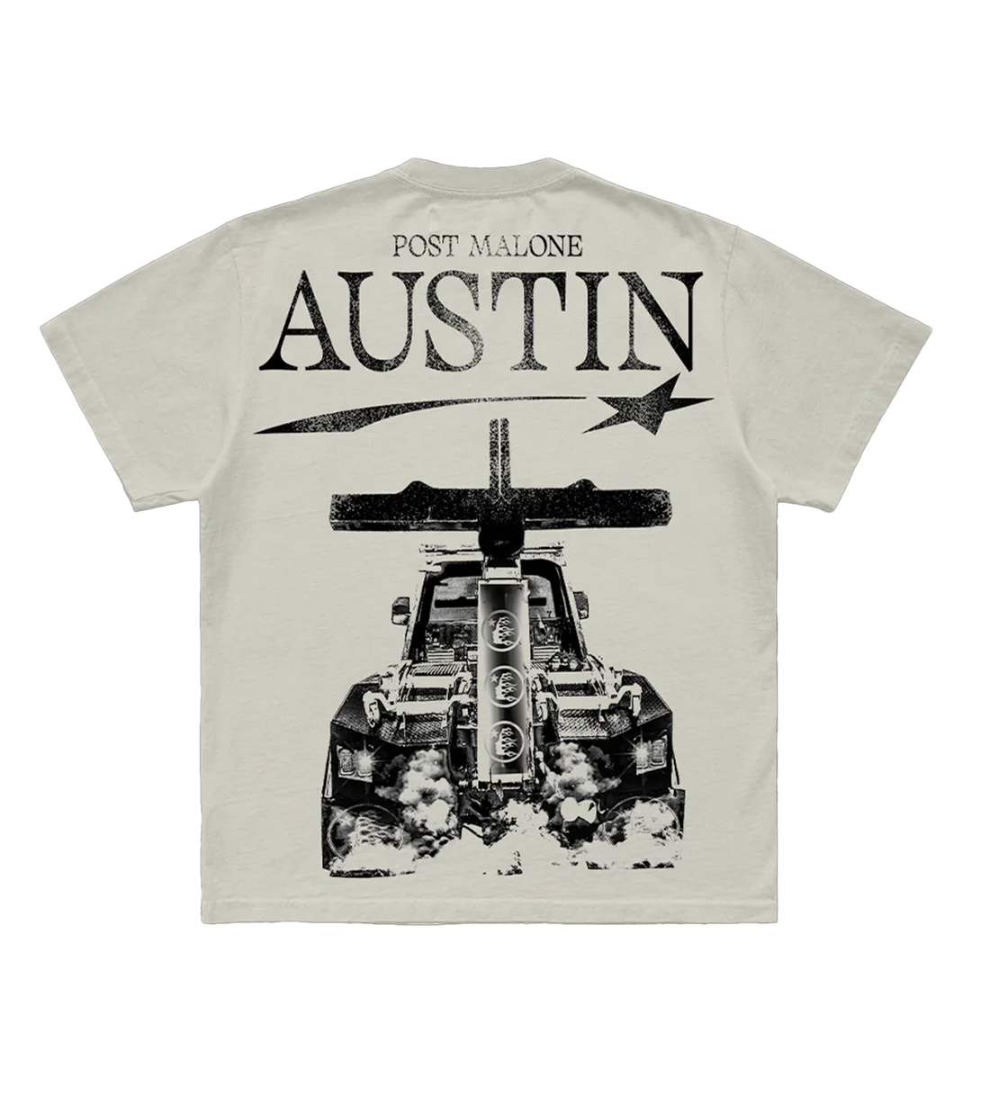 Hellstar Studios Post Malone Austin Album Tee Cream | Restock AR