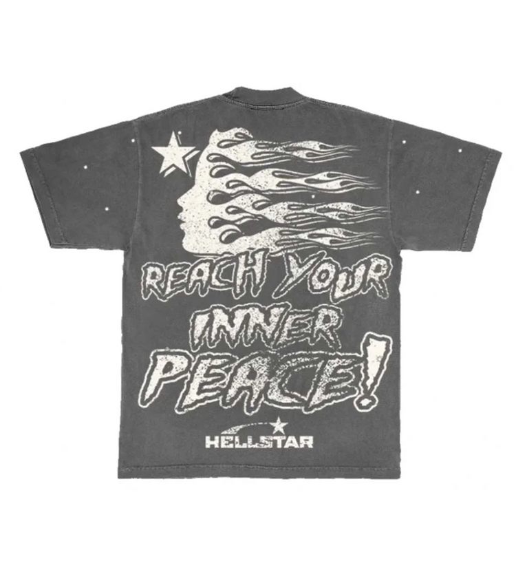 Hellstar Studios Inner Peace Tee Grey | Restock AR