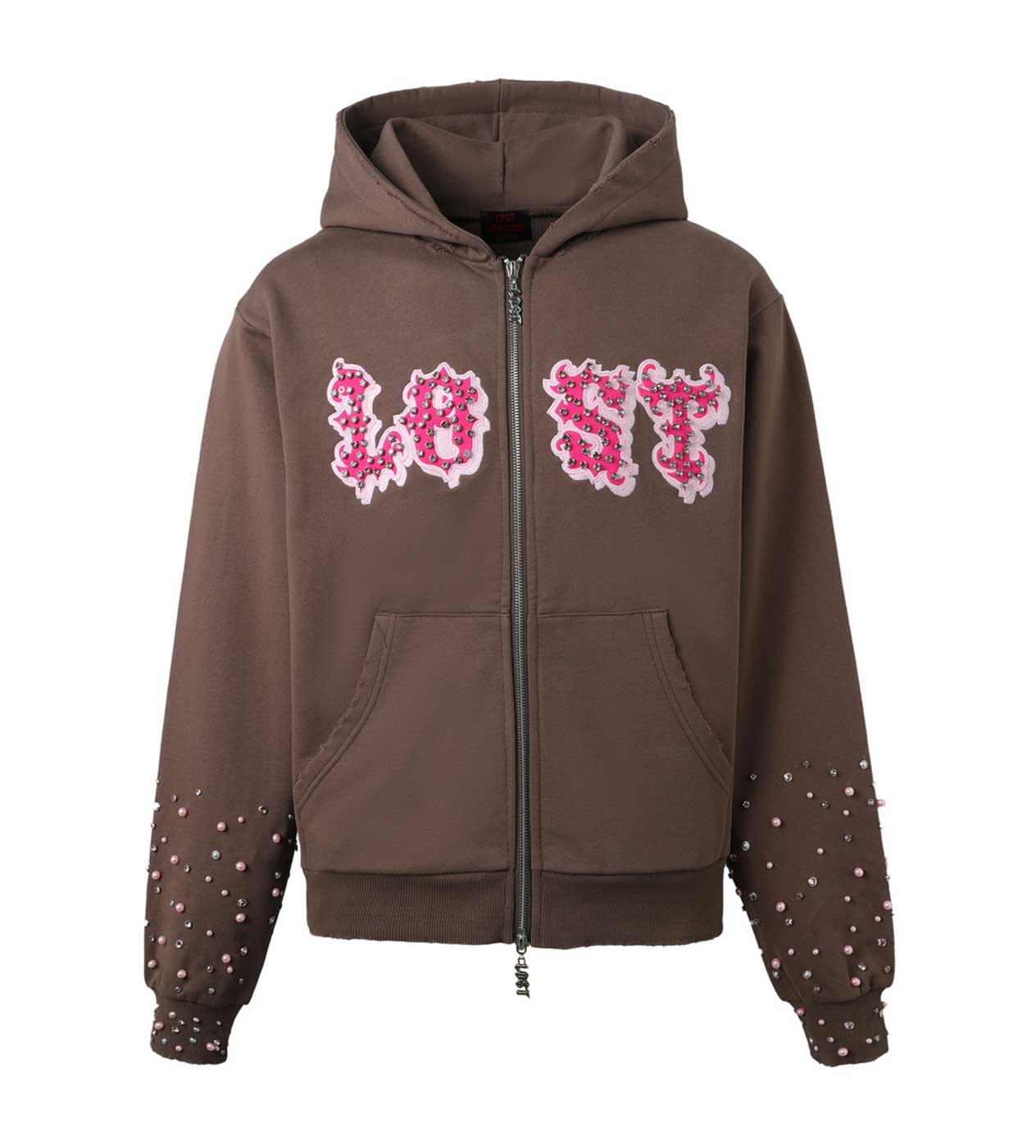 Lost Intricacy Brown Patch Zip Up – Restock AR