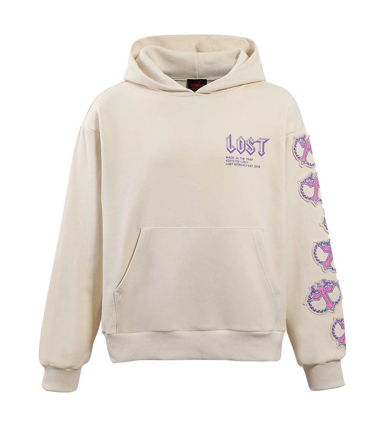 Lost Intricacy Mitt Hoodie Cream/Pink – Restock AR