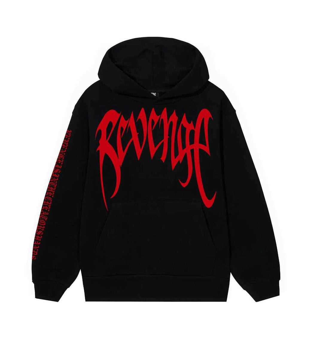 Revenge Arch Logo Claw Hoodie Black/White – Restock AR