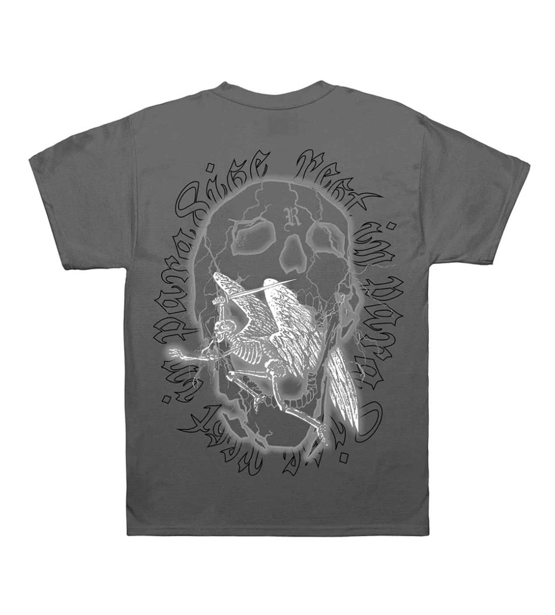 Revenge Skeleton Angel Tee Vintage Black | Restock AR