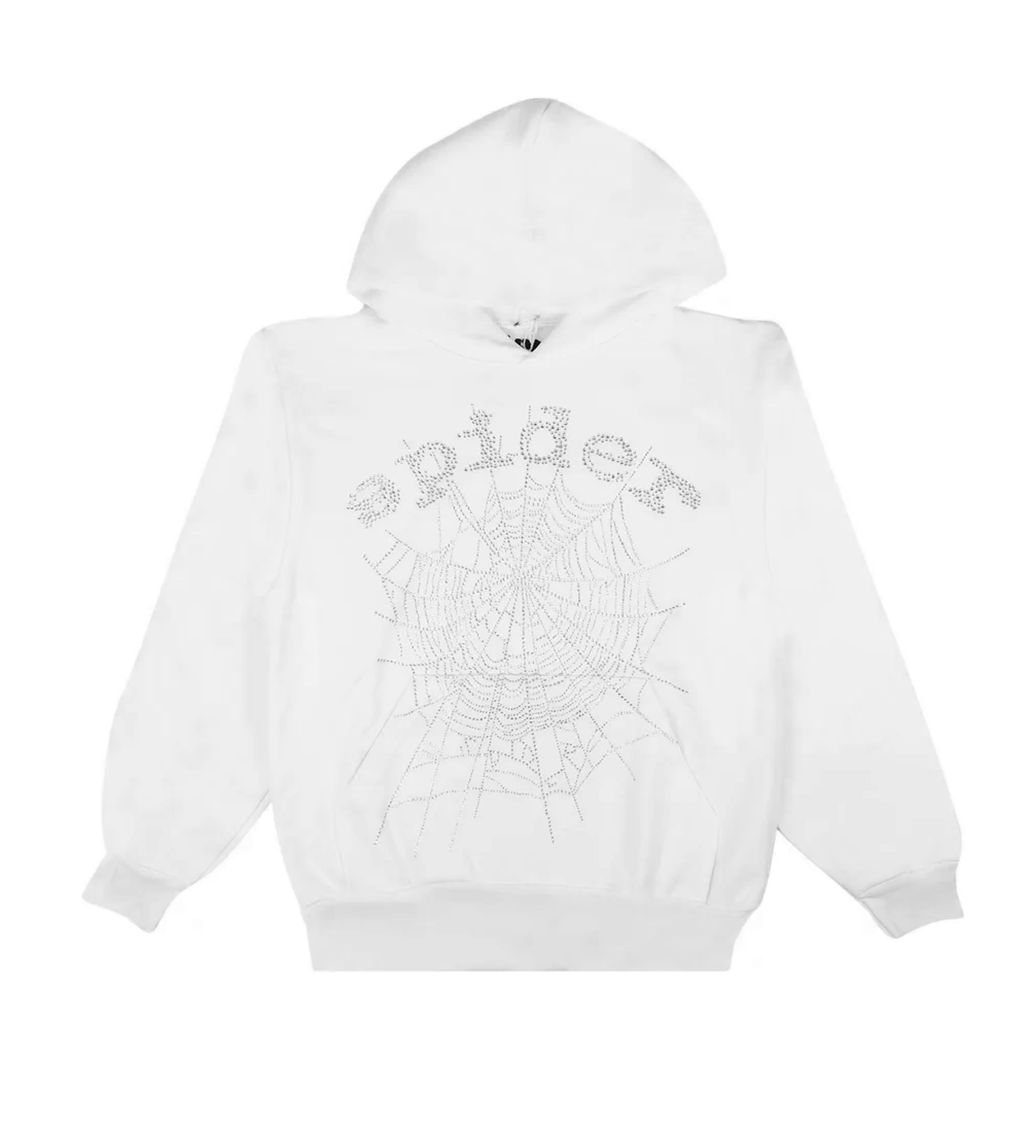 Sp5der OG Rhinestone Hoodie White | Restock AR