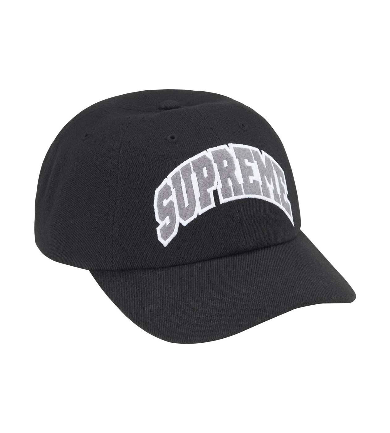 Supreme Felt Arc 6-Panel Snapback Black – Restock AR
