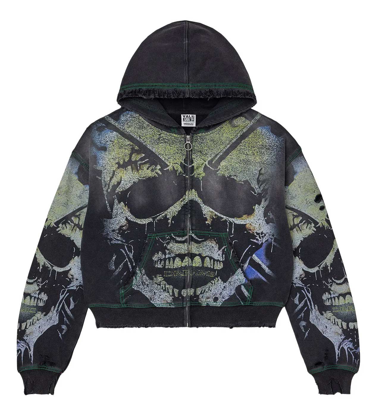 Vale Forever Grave Digger Zip Up Hoodie Black – Restock AR