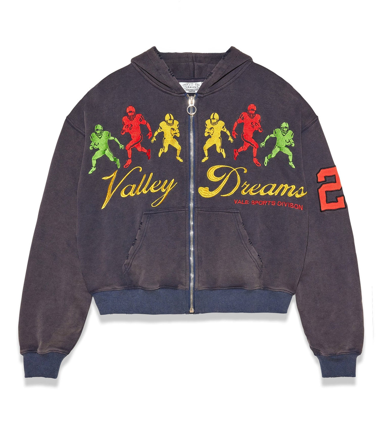 Vale Forever Valley Dreams Zip Up Hoodie Navy – Restock AR