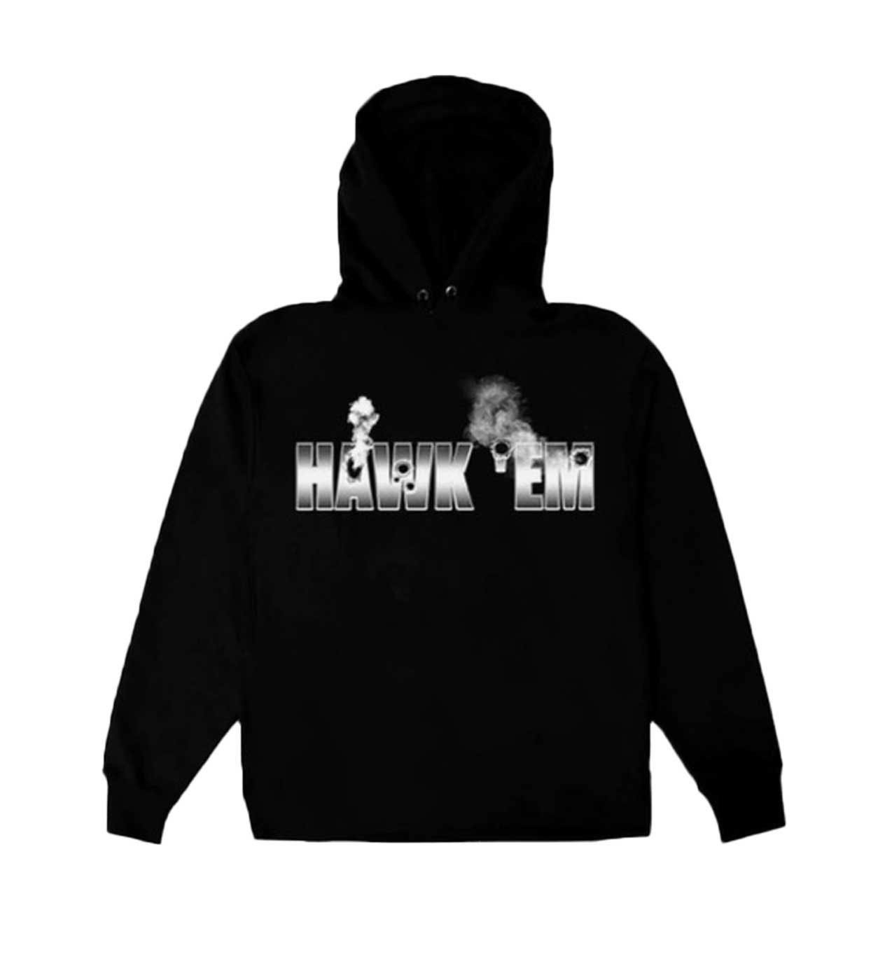 Vlone Pop Smoke Hawk Em Hoodie Black – Restock AR