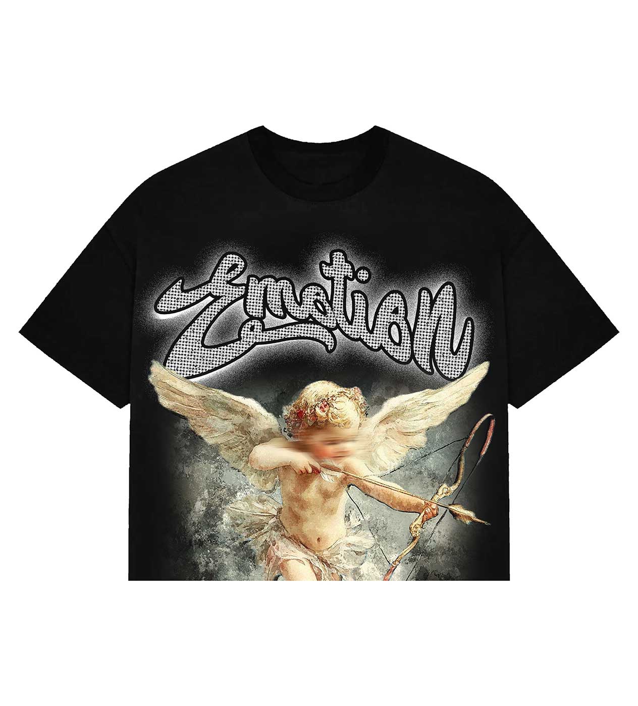 Mixed Emotions Cupid Cropped Tee Black – Restock AR